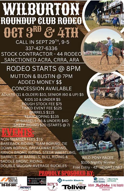 Wilburton Roundup Club Rodeo - City of Wilburton